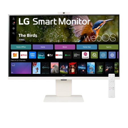 LG 32” 4K UHD IPS Smart Monitor with webOS and built-in FHD webcam ...