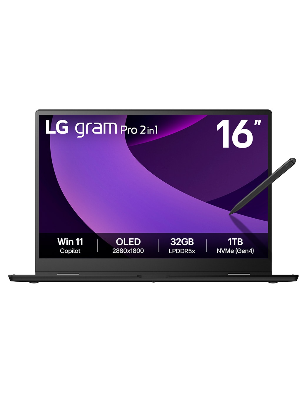 LG gram Pro 2in1 16" Laptop Bundle with LG gram +view Portable IPS ...