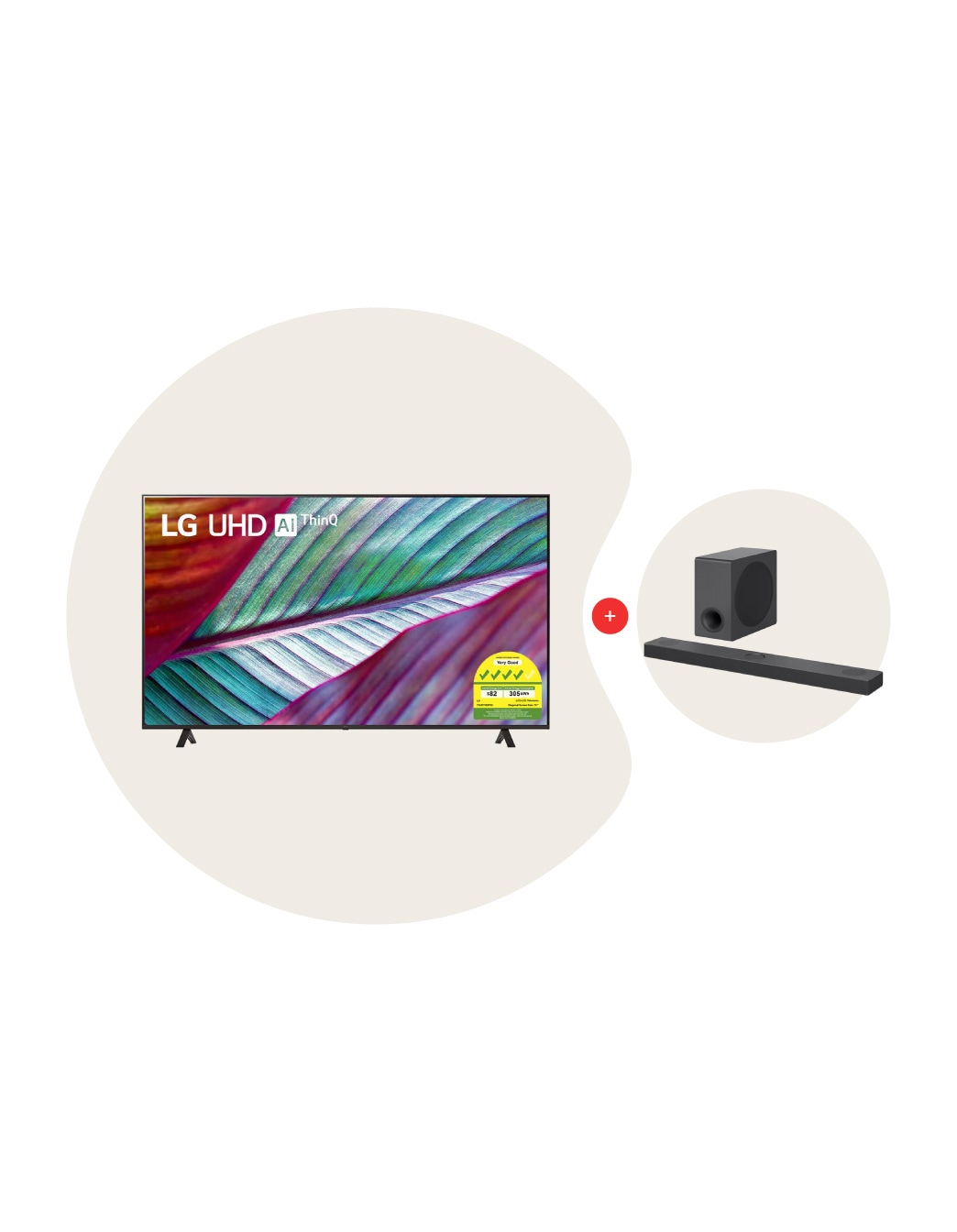 LG UHD UR75 75 inch TV Bundle with Soundbar S80QY - UHDSBAR.PTO8 | LG SG