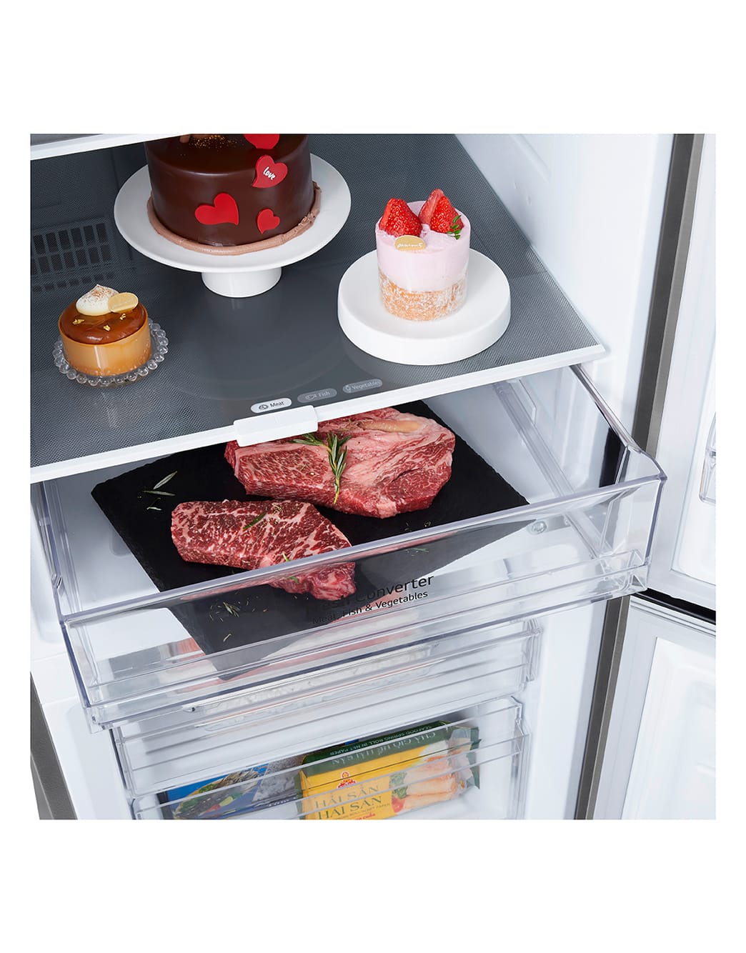 335L Bottom Freezer Refrigerator in Prime Silver | LG SG