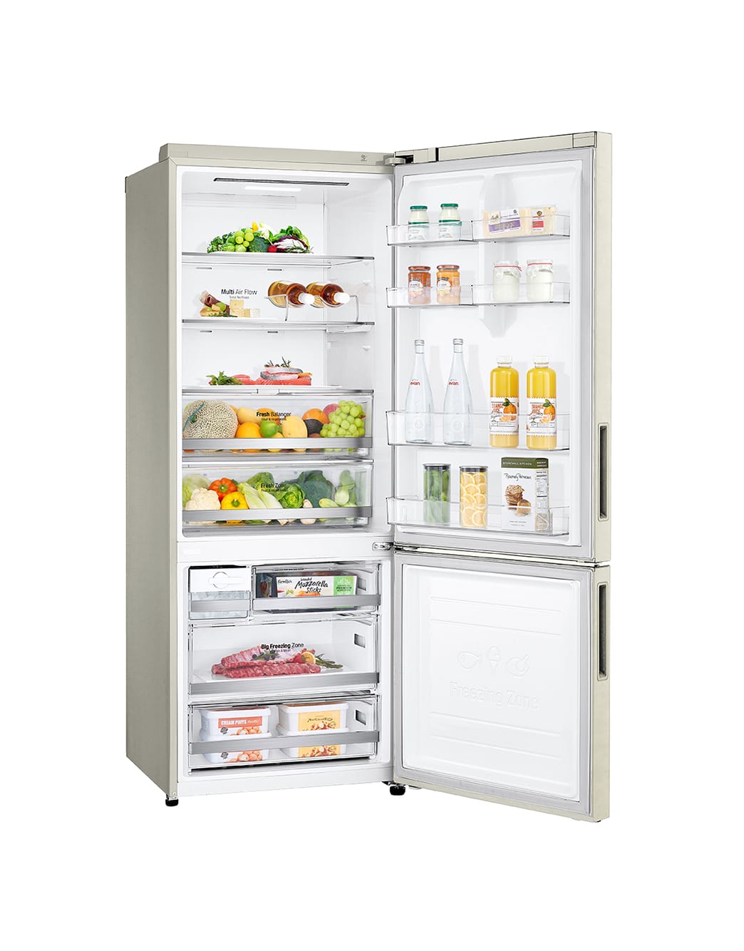 462L Bottom Freezer Refrigerator in Beige | LG SG | LG SG