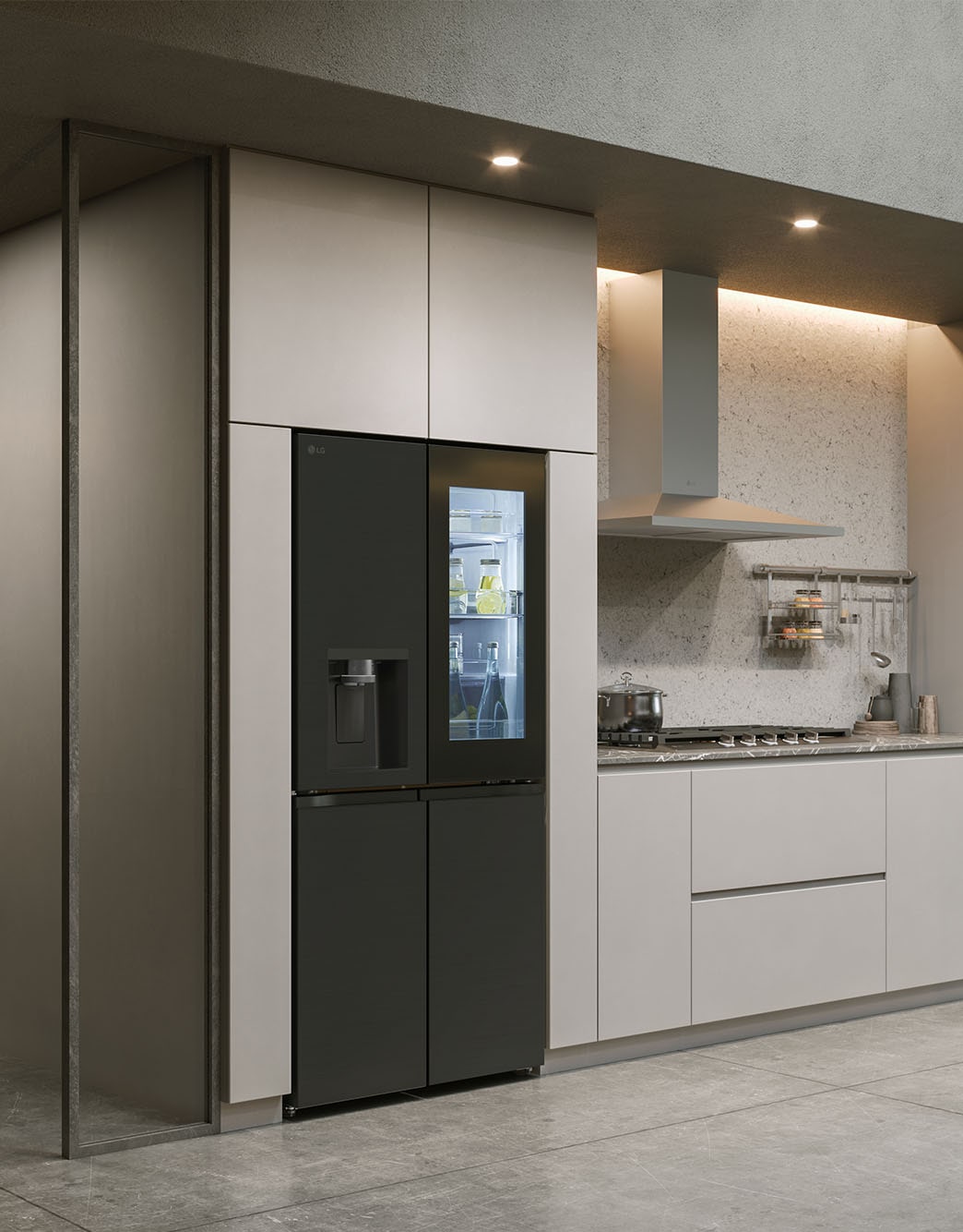 508L InstaView® Refrigerator in Essence Matte Black | LG SG