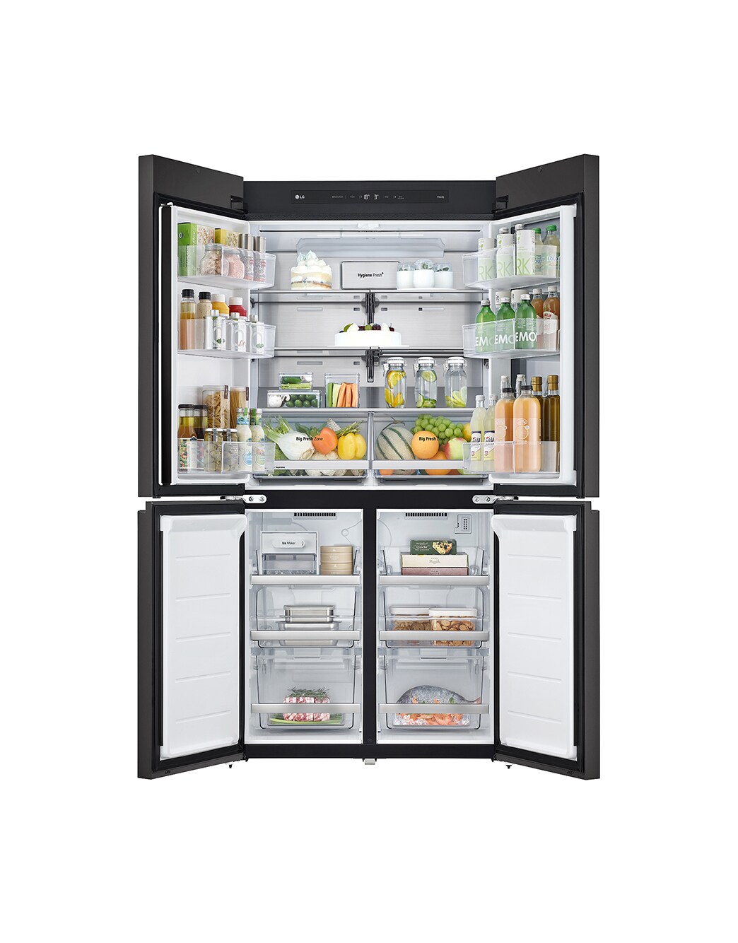 527L Multi Door Refrigerator in Mint Beige Glass | LG Singapore