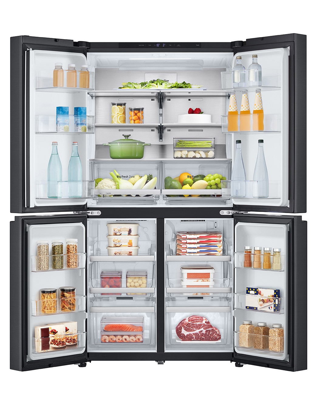 601L Multi Door Refrigerator in Essence Black Steel | LG SG