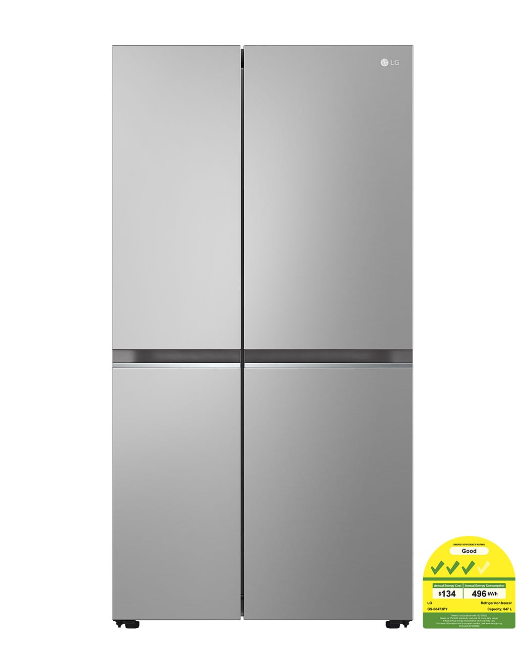 647L Side by Side Refrigerator in Prime Silver | LG SG