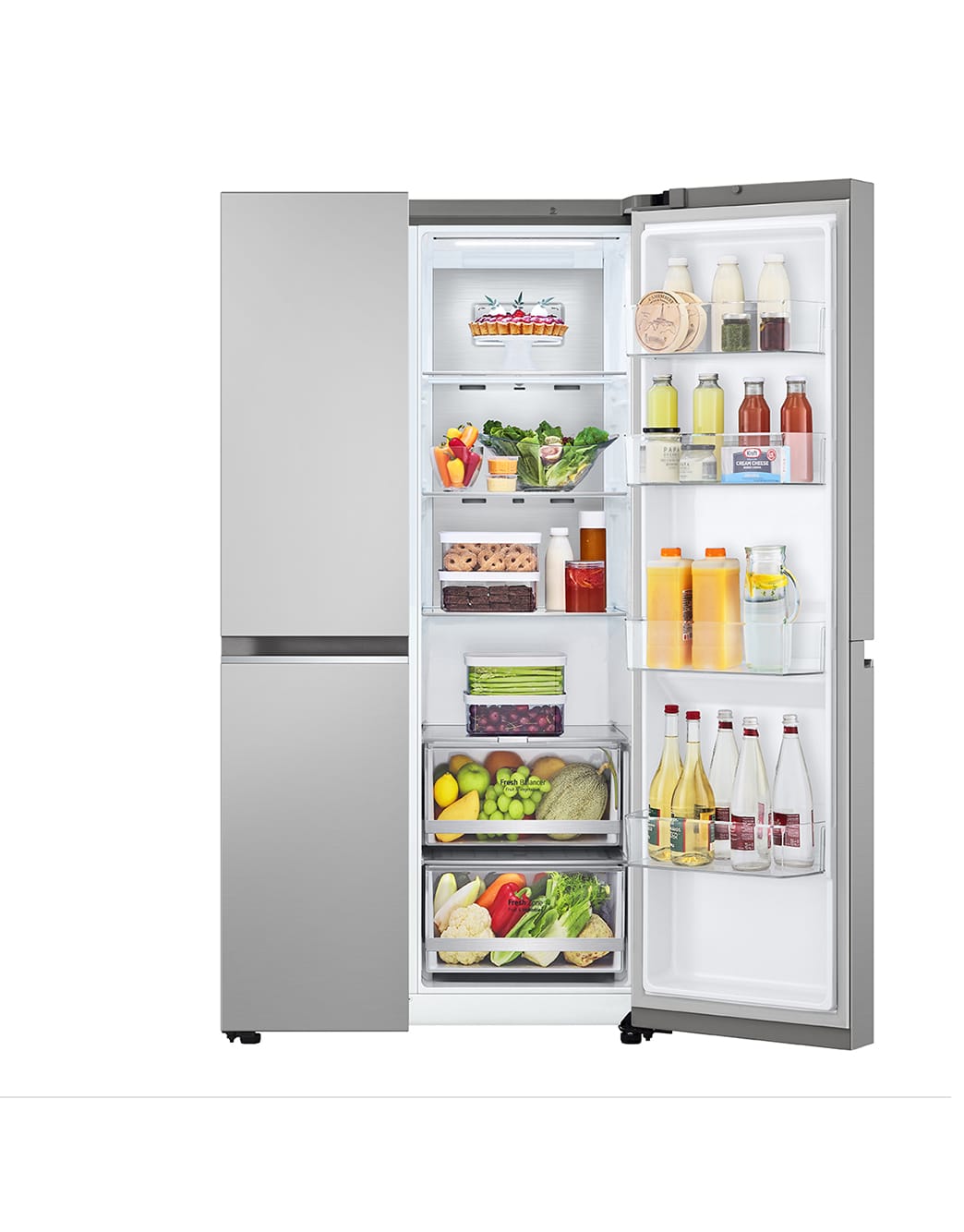 647L Side by Side Refrigerator in Prime Silver | LG Singapore