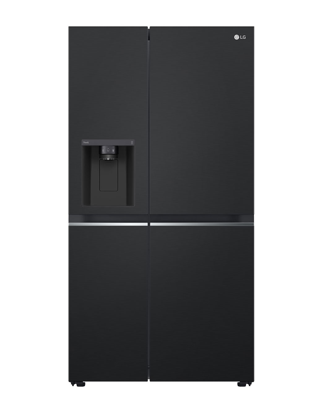 617L Side by Side 2-Door Refrigerator in Matt Black | LG SG