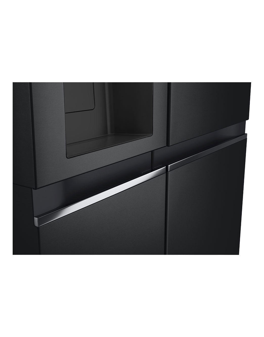 617L Side by Side 2-Door Refrigerator in Matt Black | LG SG