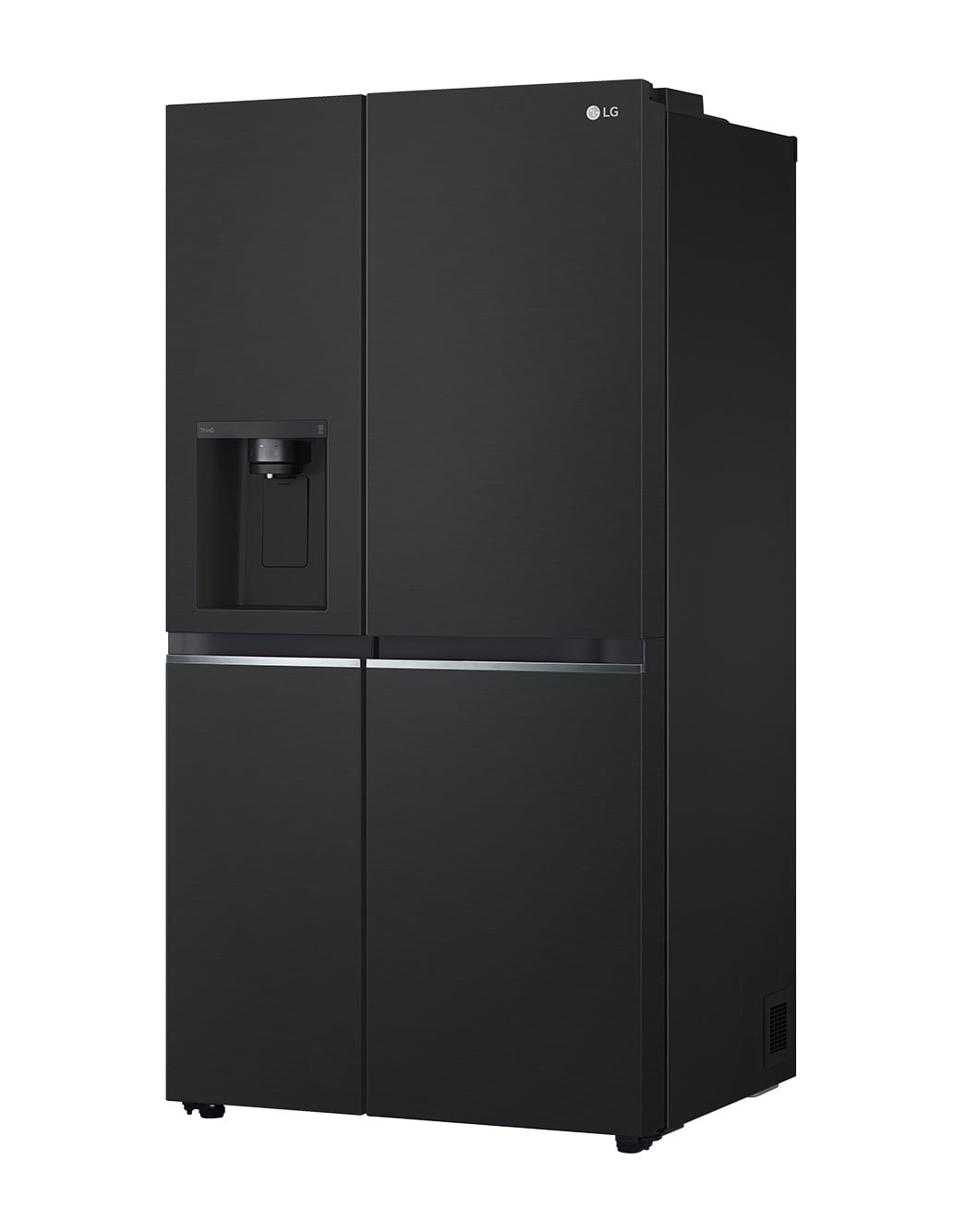 617L Side by Side 2-Door Refrigerator in Matt Black | LG SG