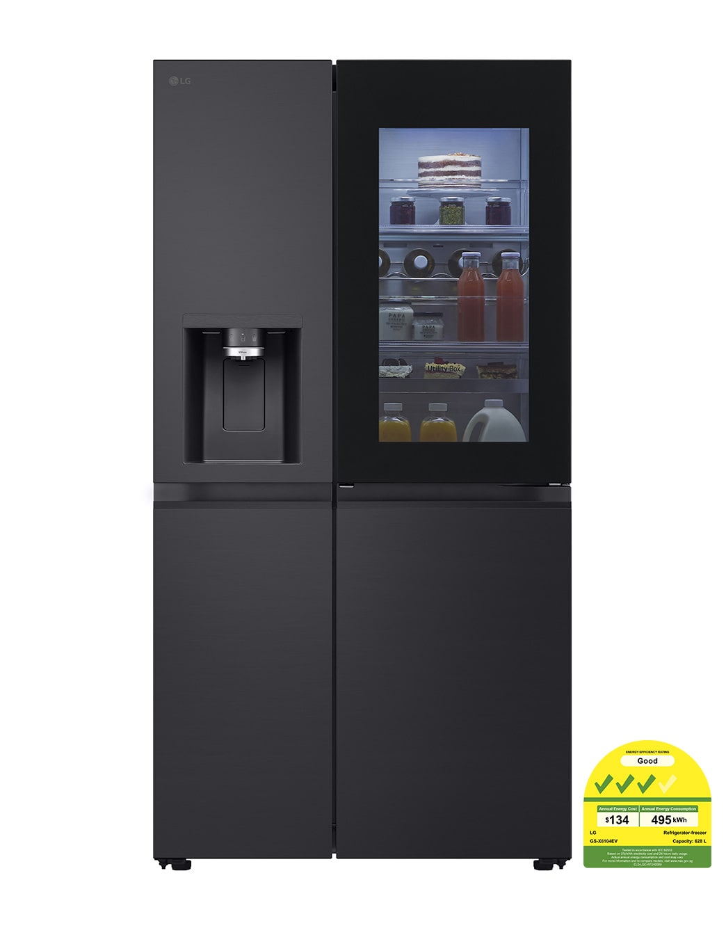 628L InstaView® Fridge in Essence Black Steel | LG SG