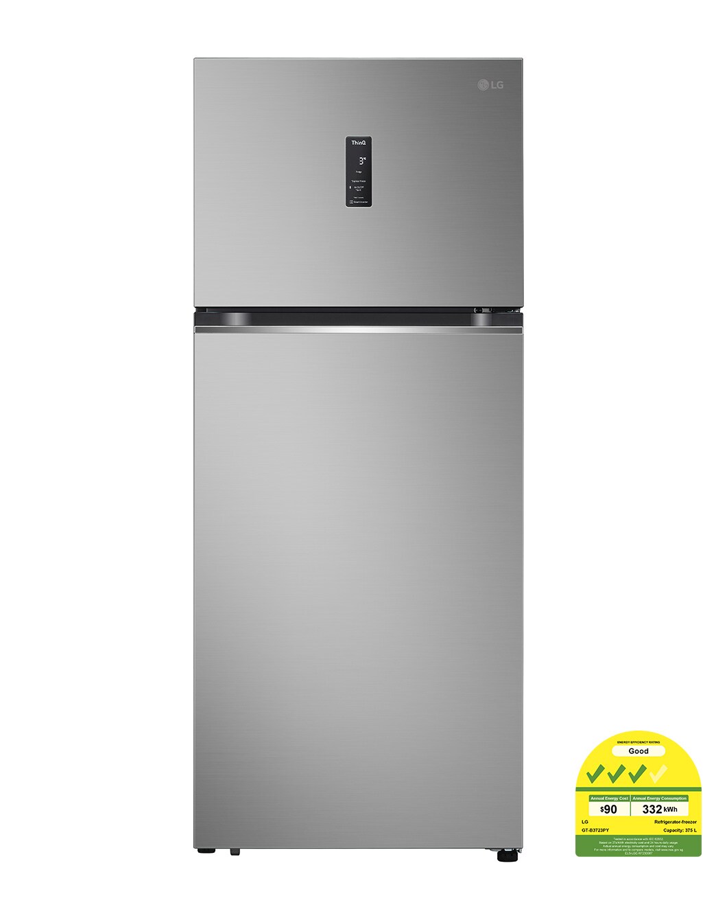 375L Top Freezer Refrigerator in Glass Beige | LG SG