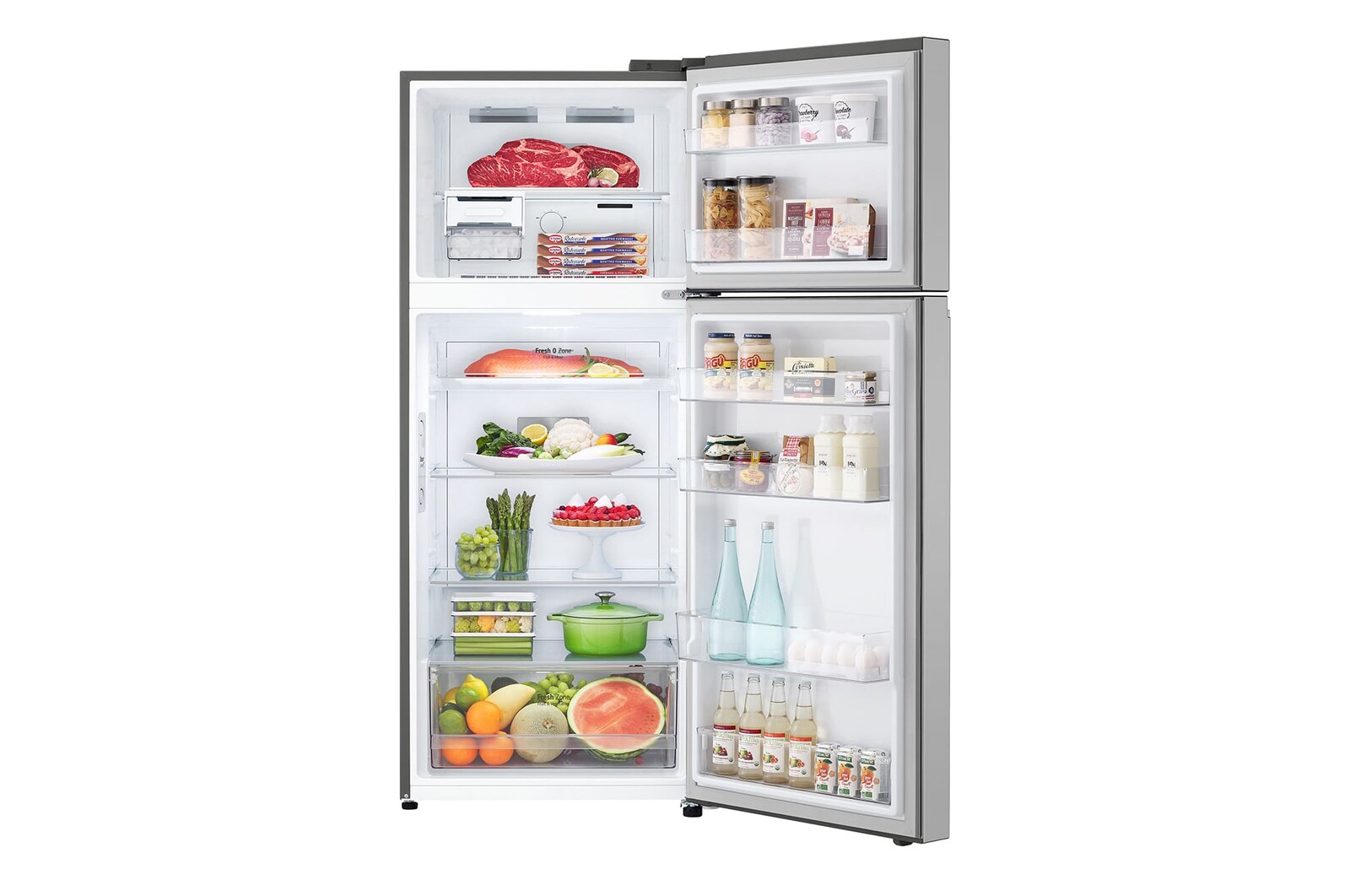375L Top Freezer Refrigerator in Glass Beige | LG SG