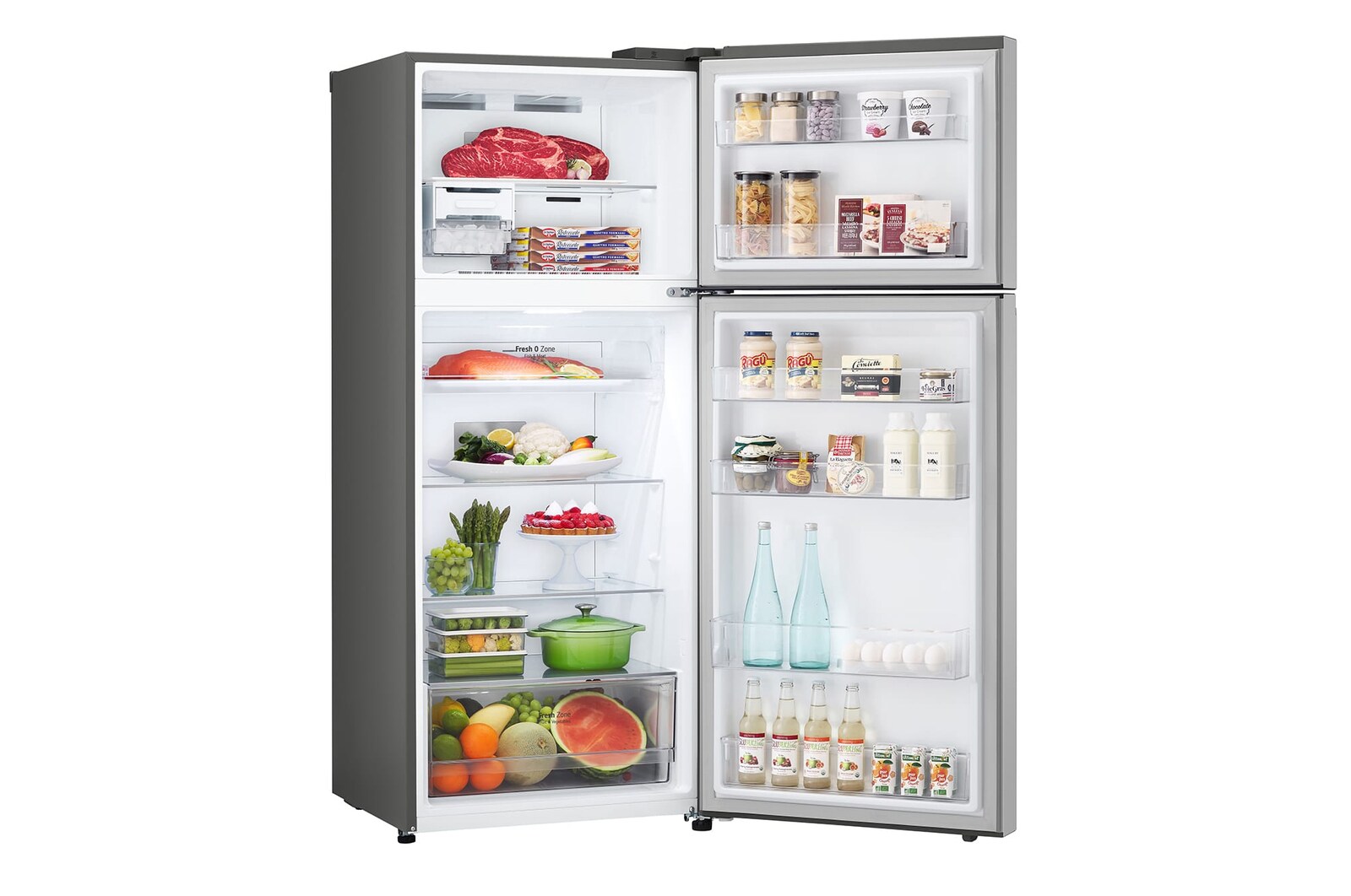375L Top Freezer Refrigerator in Glass Beige | LG SG