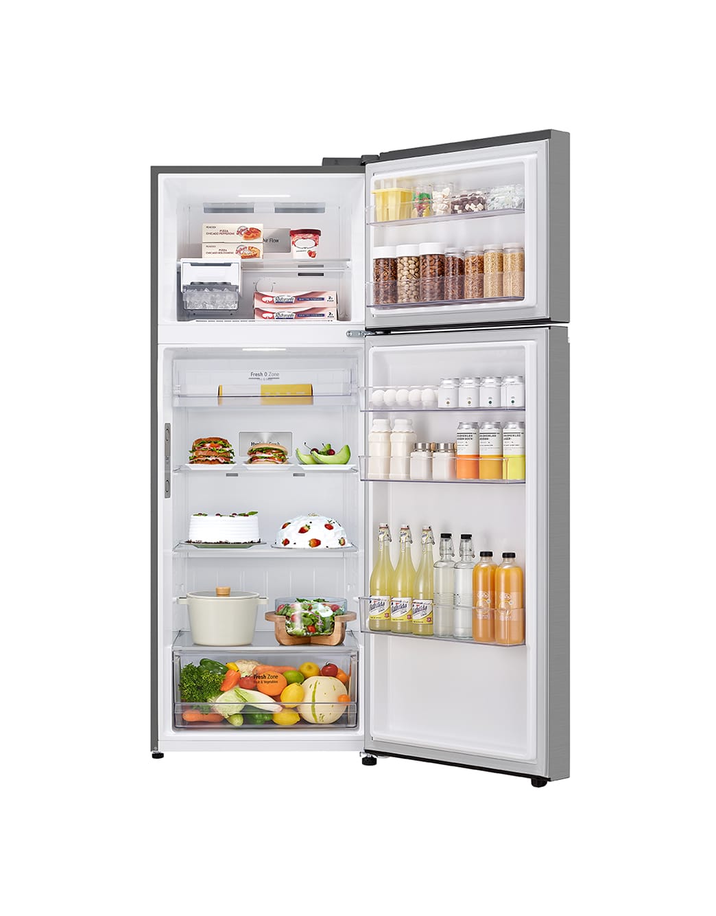 461L Top Freezer Refrigerator in Prime Silver | LG SG