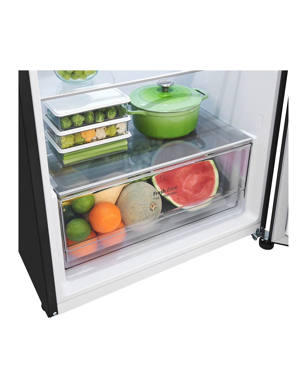 383L Top Freezer Refrigerator in Essence Matte Black | LG Singapore