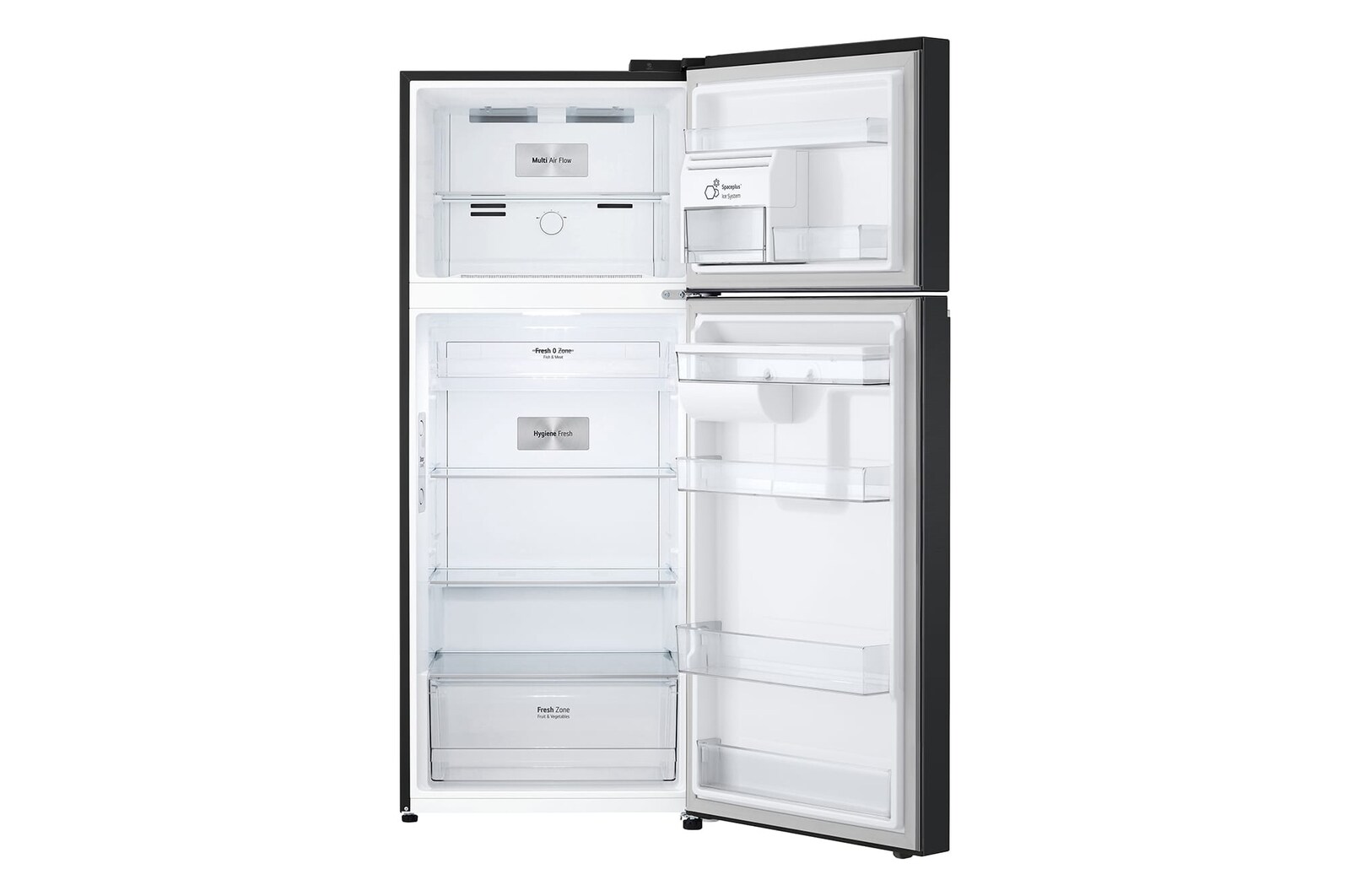 383L Top Freezer Refrigerator in Essence Matte Black | LG SG