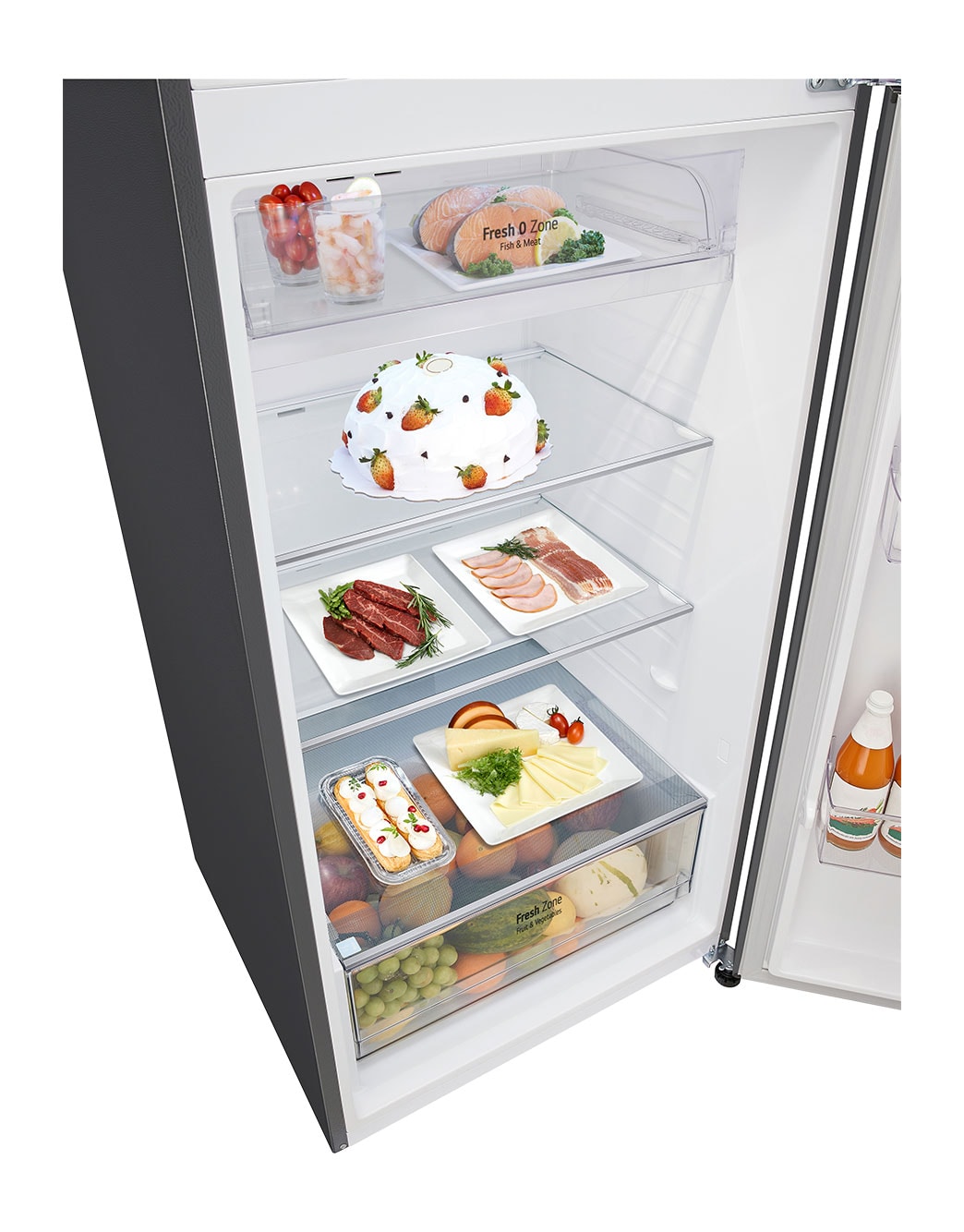 449L Top Freezer Refrigerator in Essence Matte Black | LG Singapore