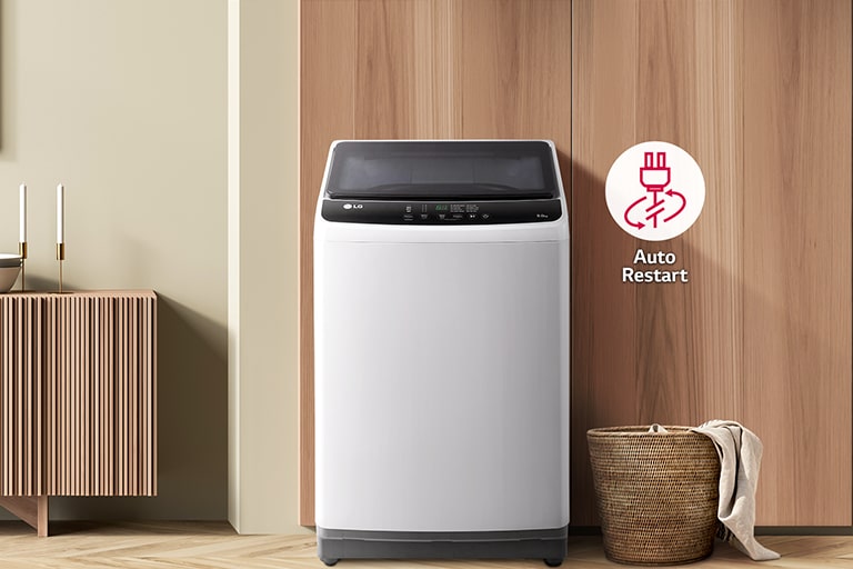 8KG Top Load Washing Machine, Gray - T2108NT1G | LG SG