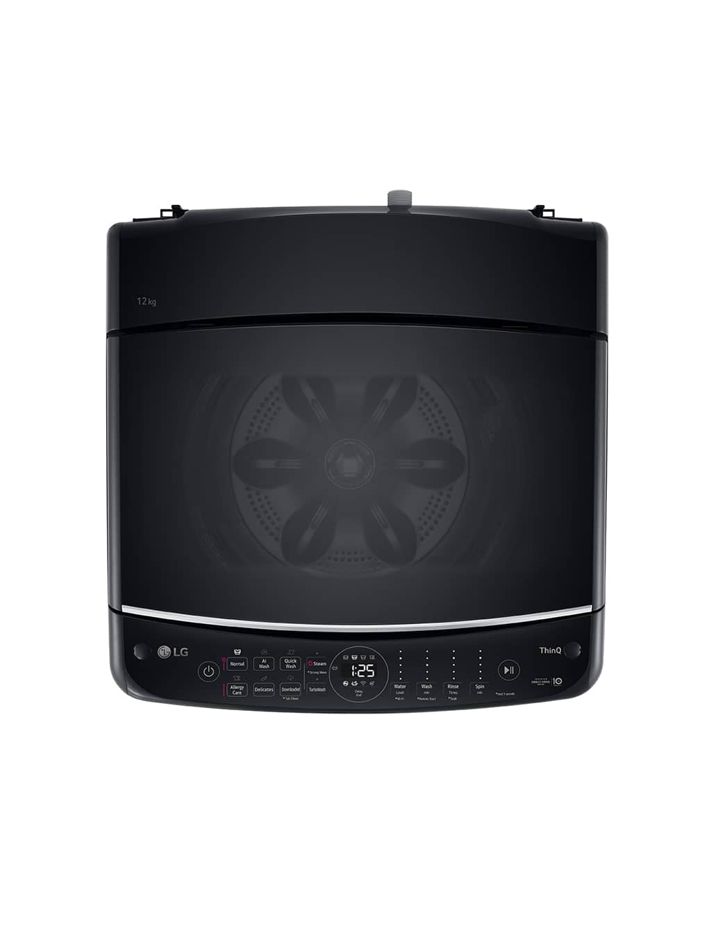 12KG AI DD™ Top Load Washing Machine Platinum Black | LG SG