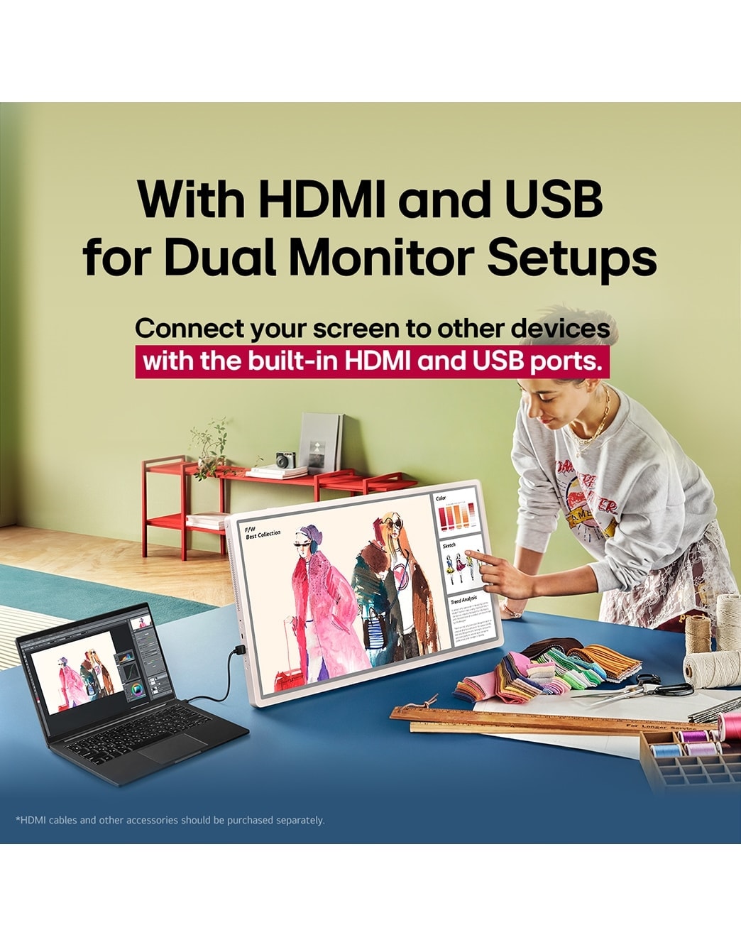 27" LG StanbyME 2 หน้าจอสัมผัสแบบพกพา | LG TH