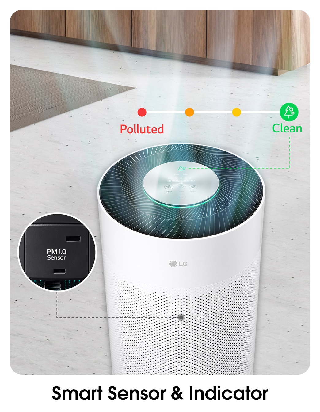 เครื่องฟอกอากาศ PuriCare360Hit รุ่น AS60GHWG0 | LG TH