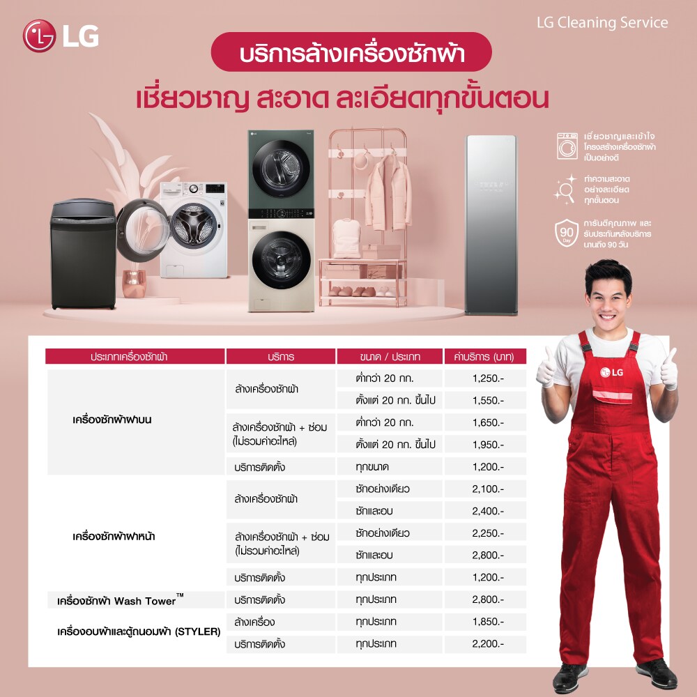 ประกาศจาก LG: บริการล้างเครื่องซักผ้า แอลจี สะอาด รวดเร็ว มั่นใจ จาก ...