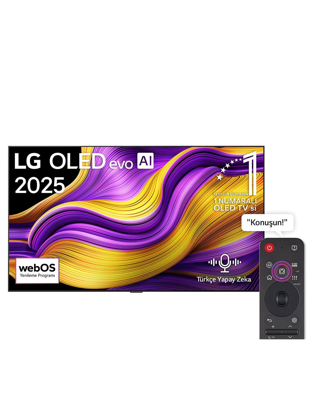 83 inç LG OLED evo AI G5 4K Smart TV AI Sihirli Kumanda Dolby Vision ...