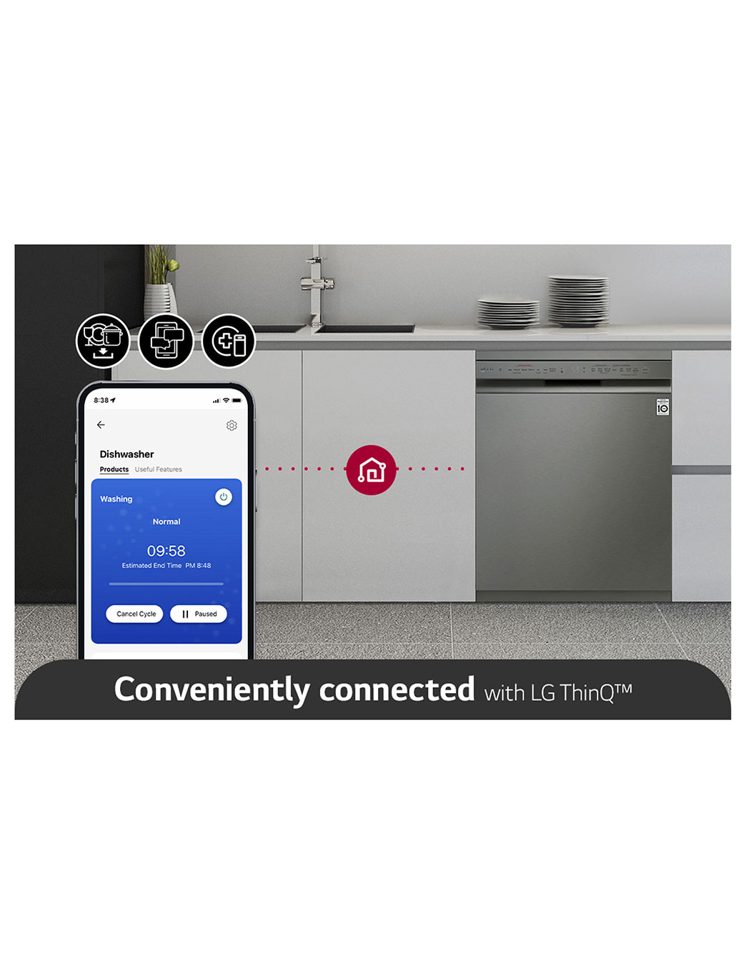 Ankastre Bulaşık Makinesi, AI Temizlik Gücü | LG TR