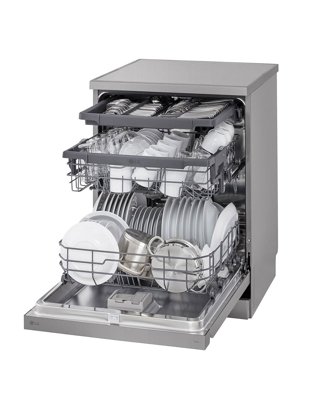 Front Control Smart Wi-fi Dishwasher in Prime Silver | LG Singapore