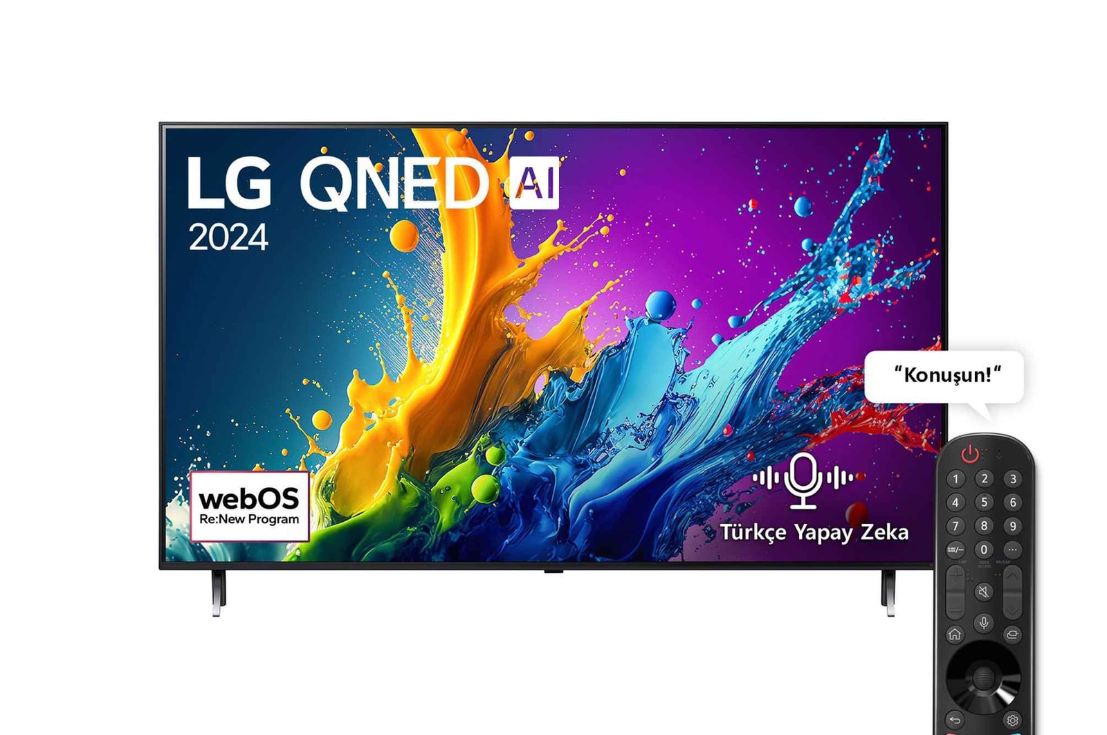 55 inç LG QNED AI QNED80 4K Smart TV 2024 - 55QNED80T6A | LG TR