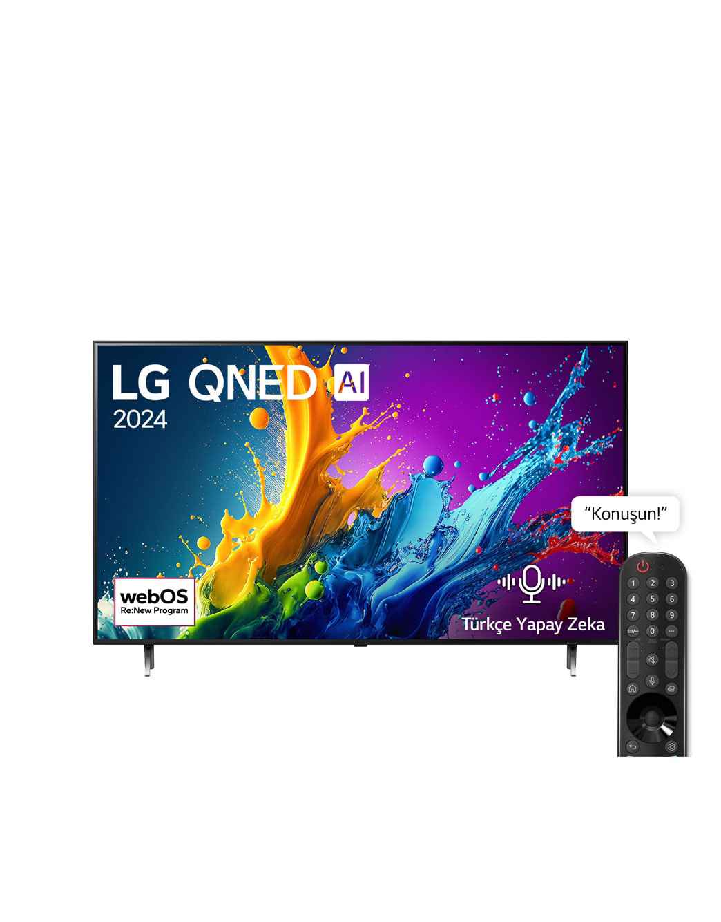 75 inç LG QNED AI QNED80 4K Smart TV 2024 - 75QNED80T6A | LG TR