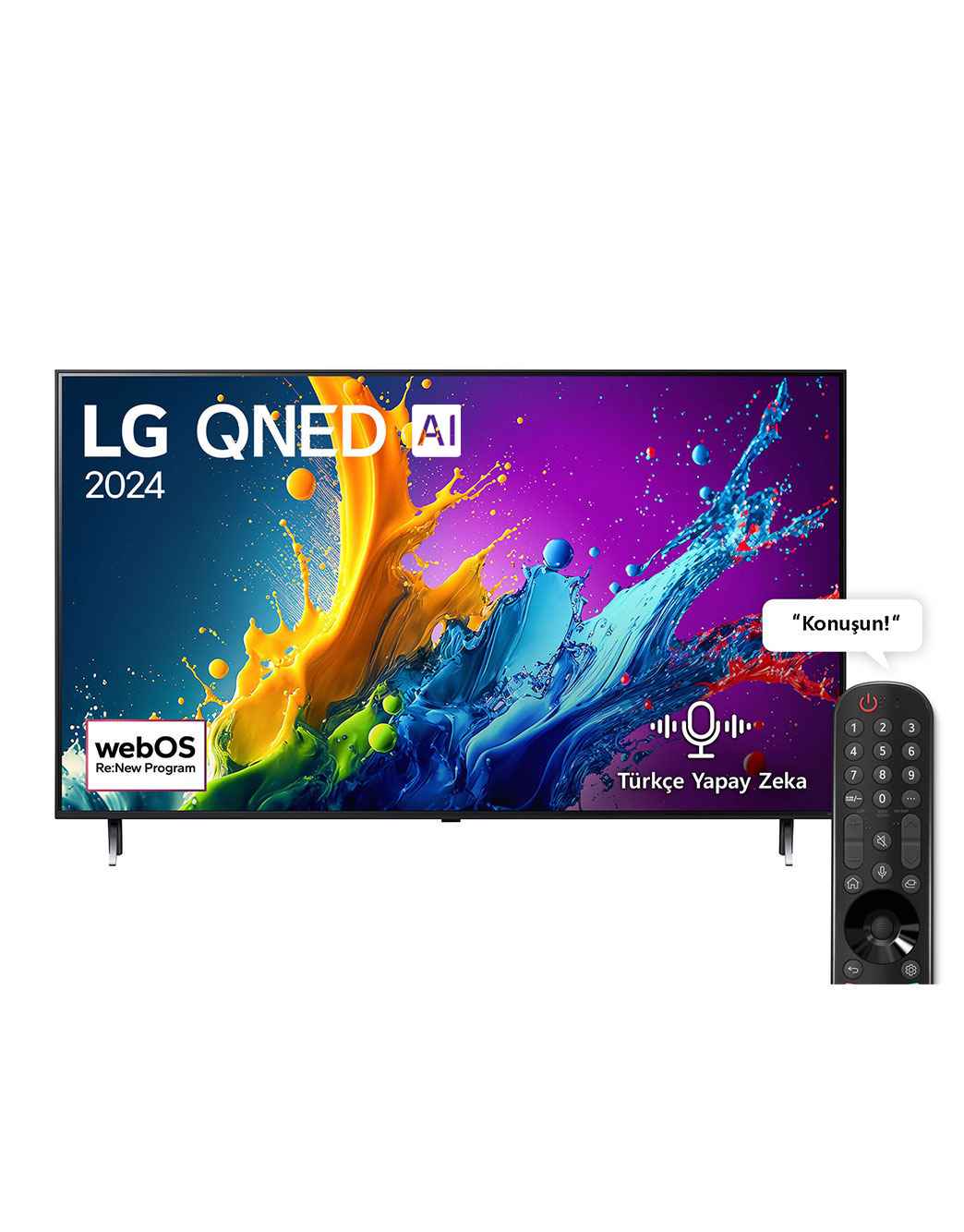 55 inç LG QNED AI QNED80 4K Smart TV 2024 - 55QNED80T6A | LG TR