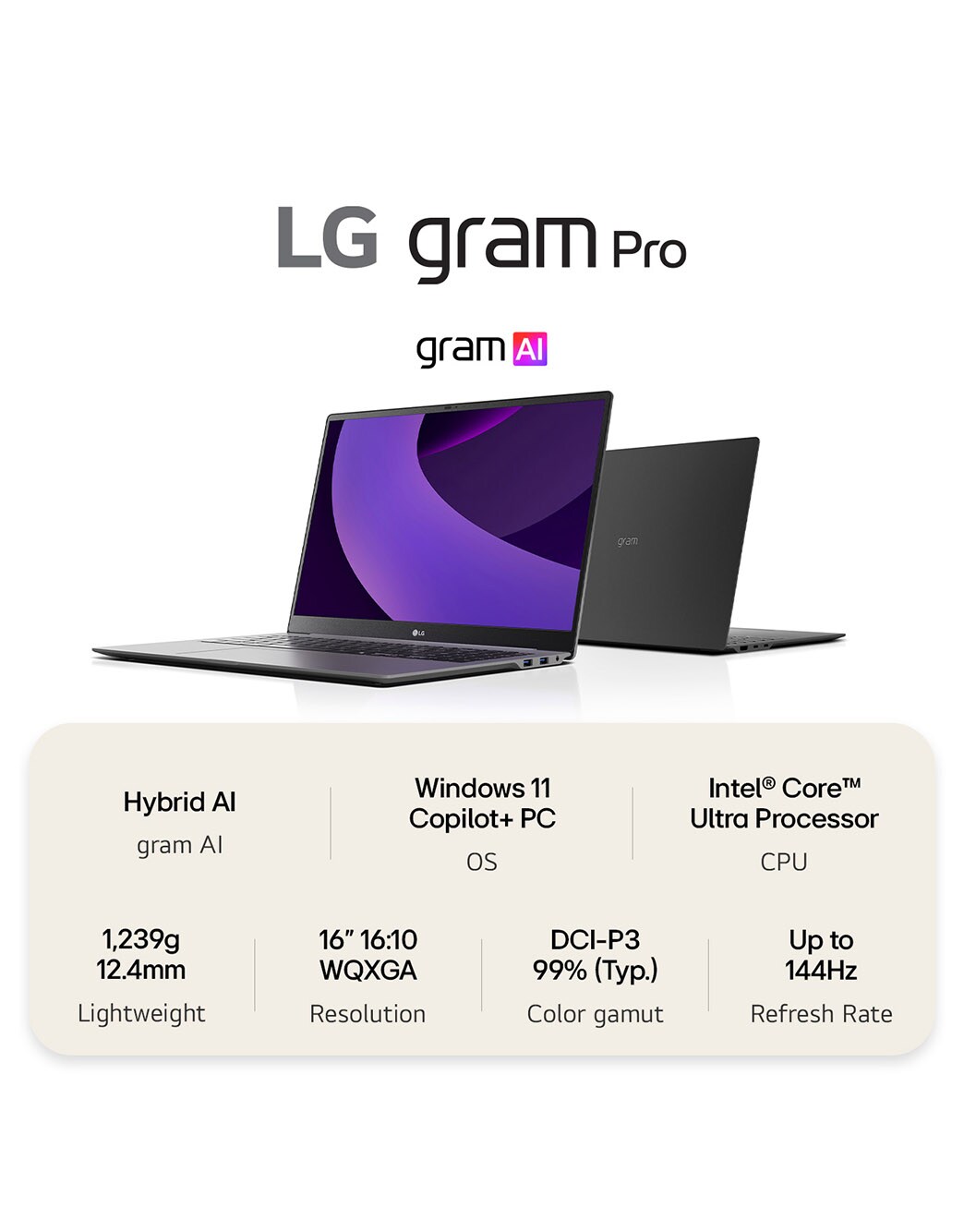16” LG gram Pro Hybrid AI Laptop – 16Z90TS-G | LG UK