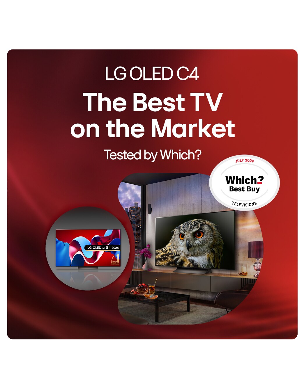 65 inch LG OLED AI C4 4K Smart TV 2024 - OLED65C44LA.AEK | LG UK