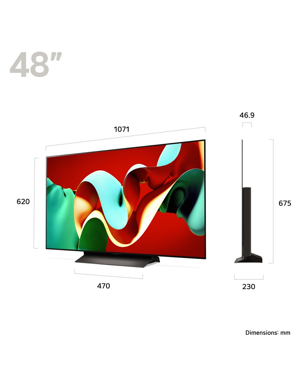 48 inch LG OLED AI C4 4K Smart TV 2024 - OLED48C43LA.AEK | LG UK
