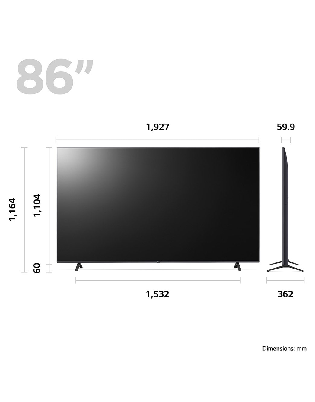 LG UR78 86" 4K Smart UHD TV 2023 - 86UR78006LB | LG UK