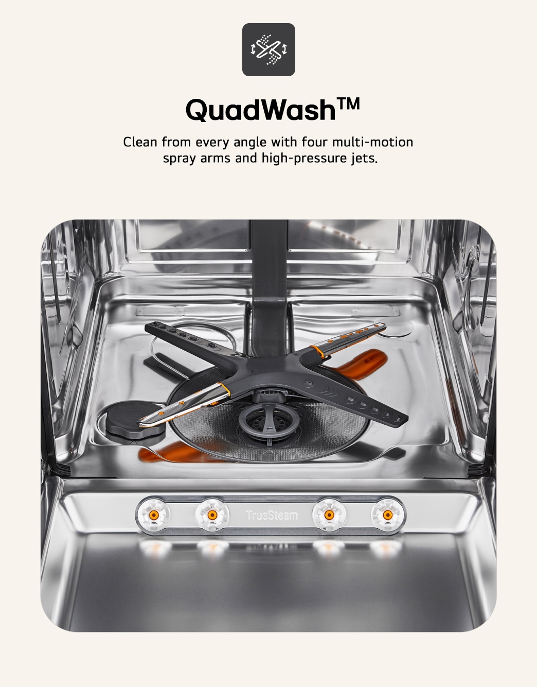 14 Place Setting TrueSteam Dishwasher | LG UK
