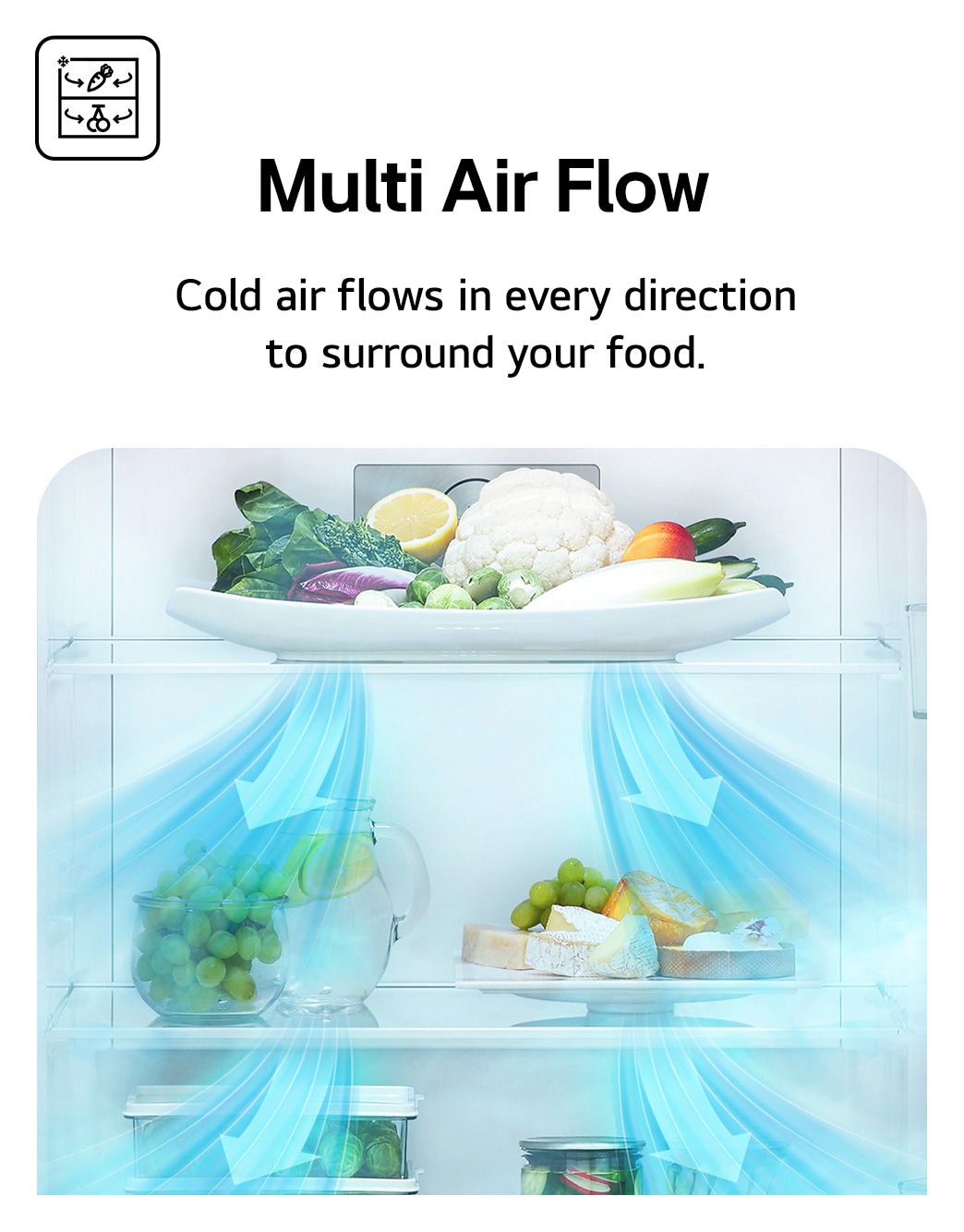 344L NatureFRESH Fridge Freezer, Prime Silver | LG UK