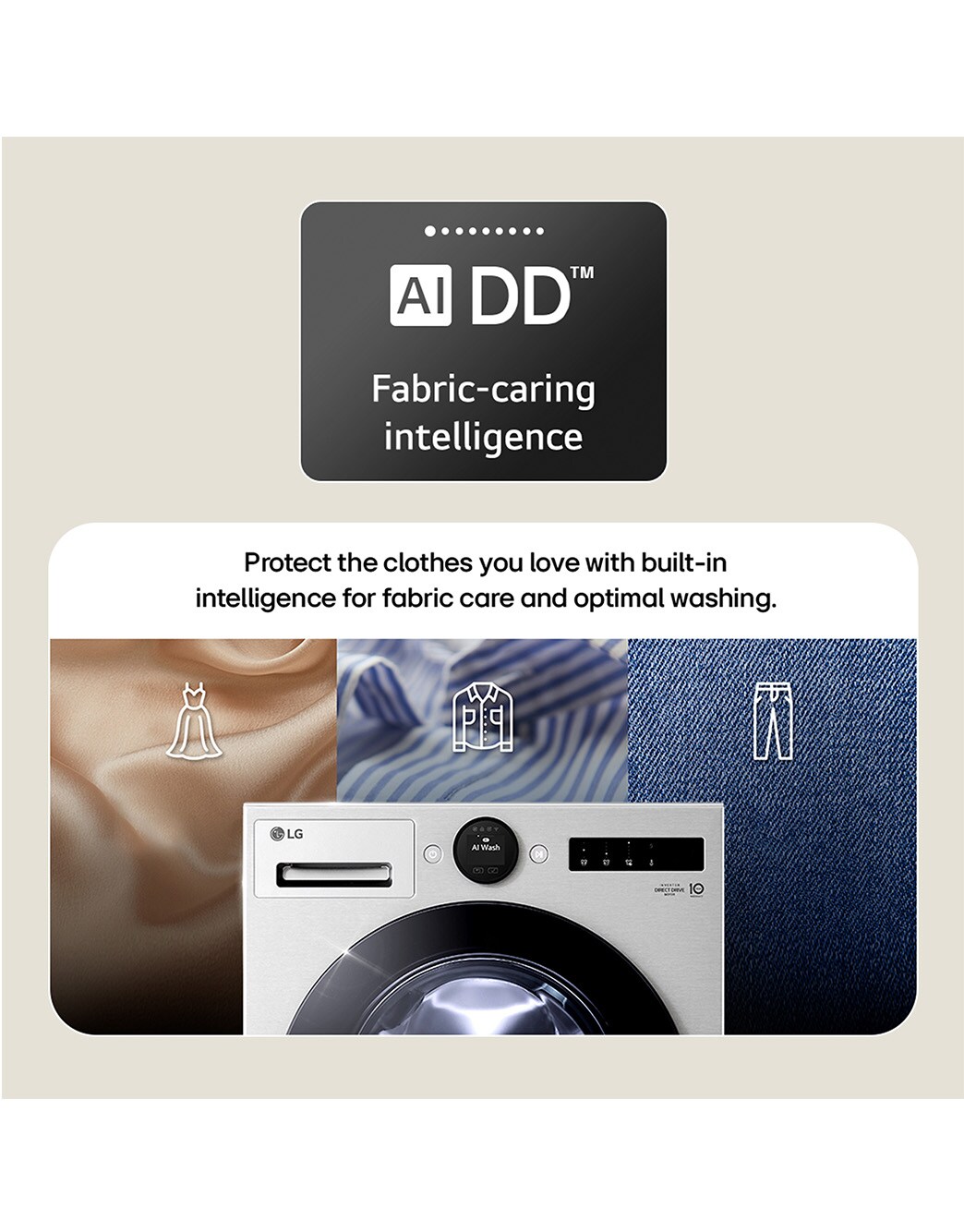 11kg Washing Machine & 9kg Dryer Silver | LG UK