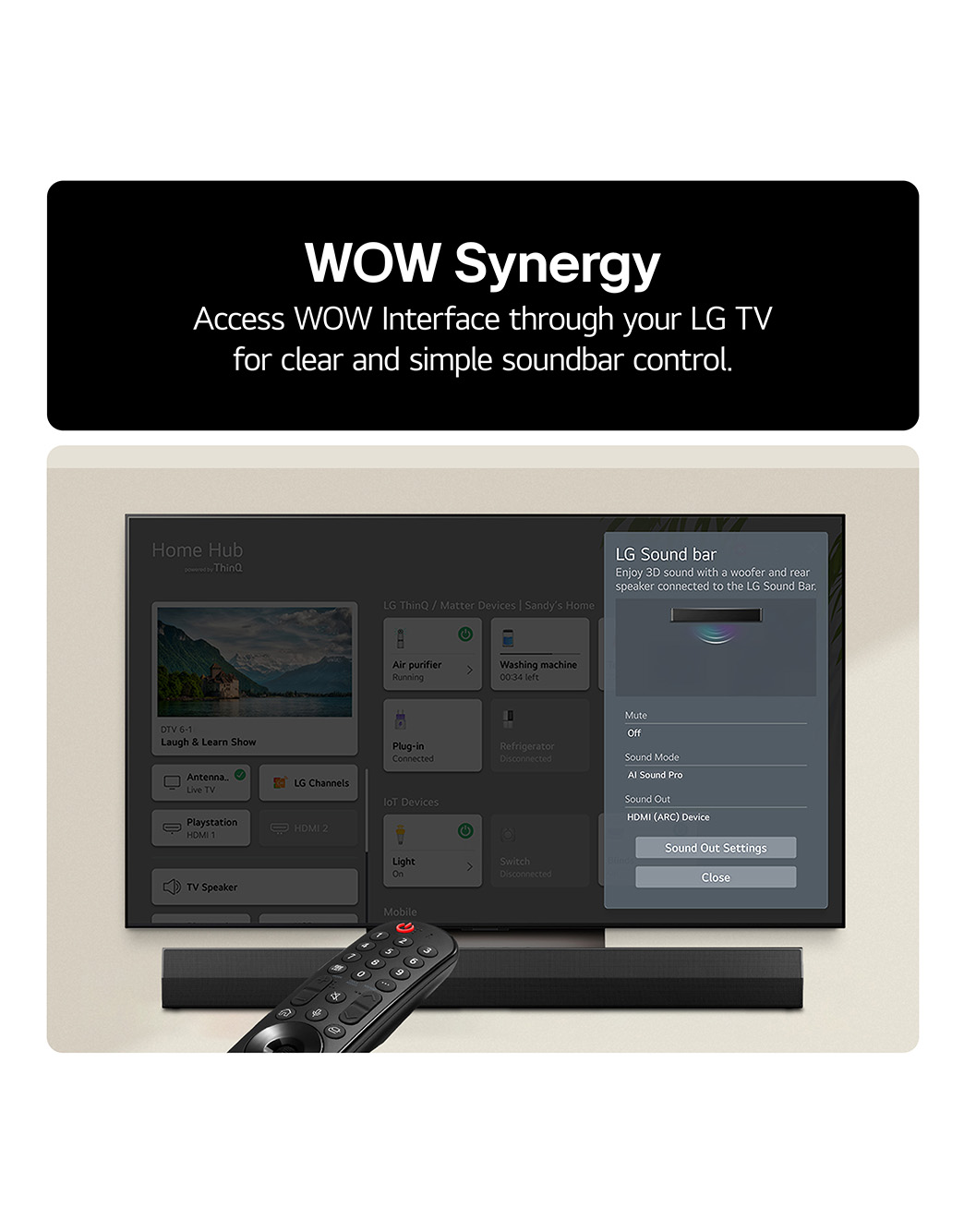 2.0 channel LG Soundbar for TV with Dolby Audio US20A | LG UK