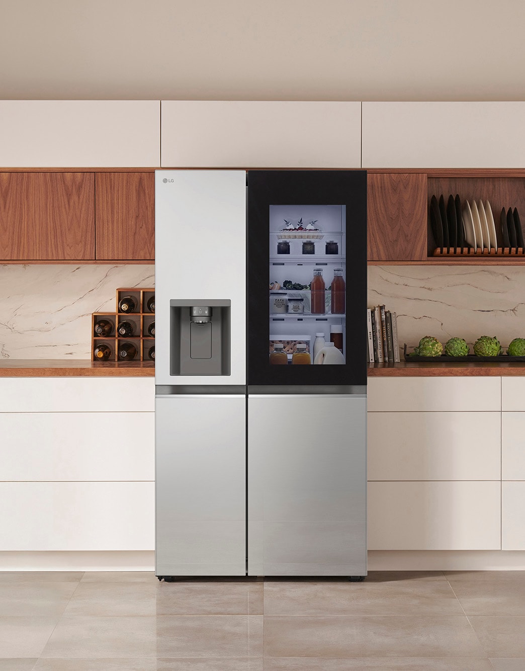 635L American Style Fridge Freezer Prime Silver | LG UK