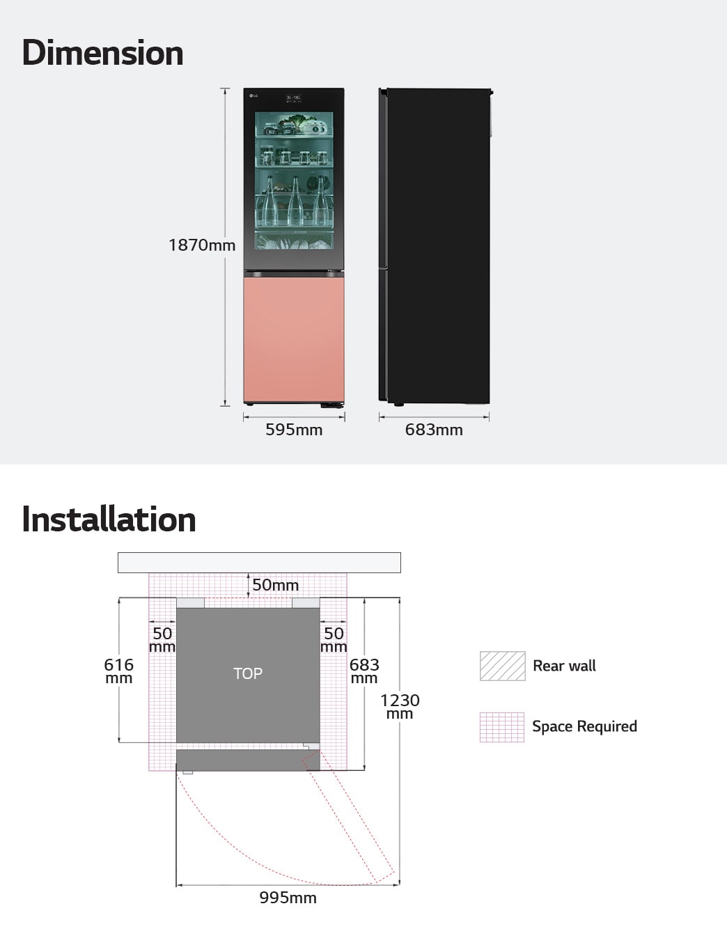 Tall Fridge Freezer with LED & InstaView | LG UK