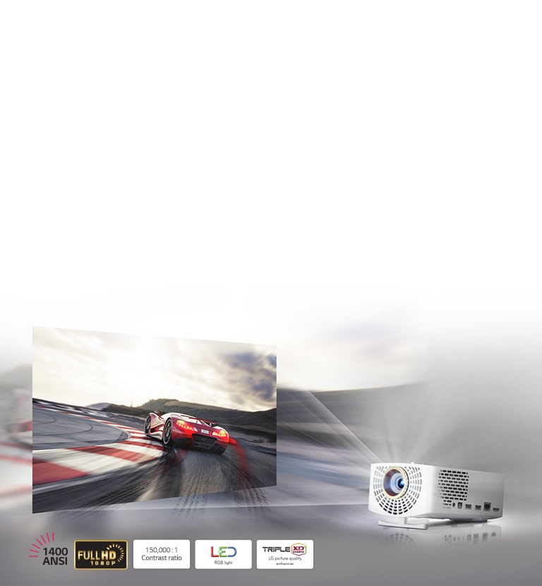 LG Full HD LED 1400 Lumen Projector - HF60LSR | LG UK