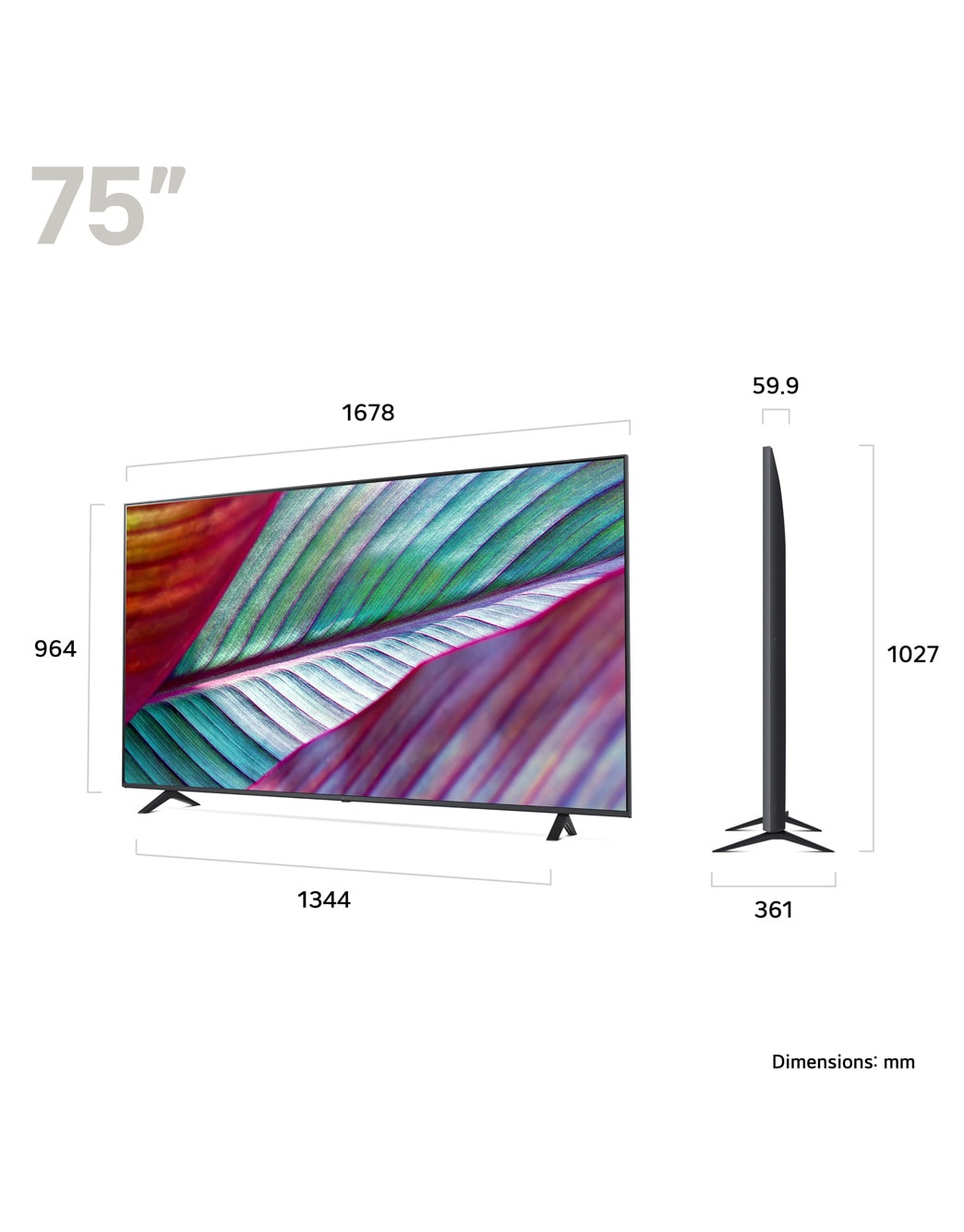 75 inch LG UR75 4K Smart UHD TV 2024 - 75UR75006LK | LG UK