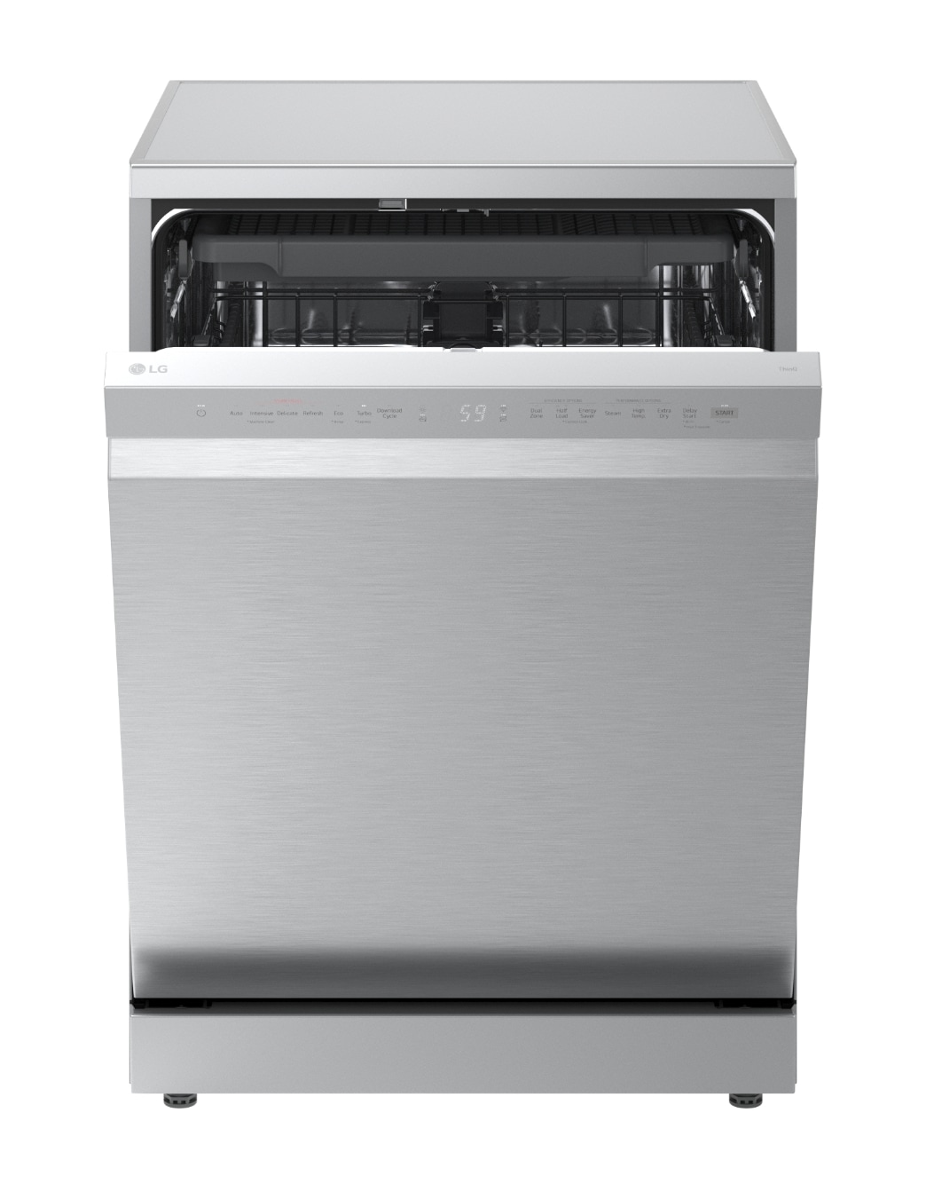 14 Place Full Size Freestanding Dishwasher Silver | LG UK