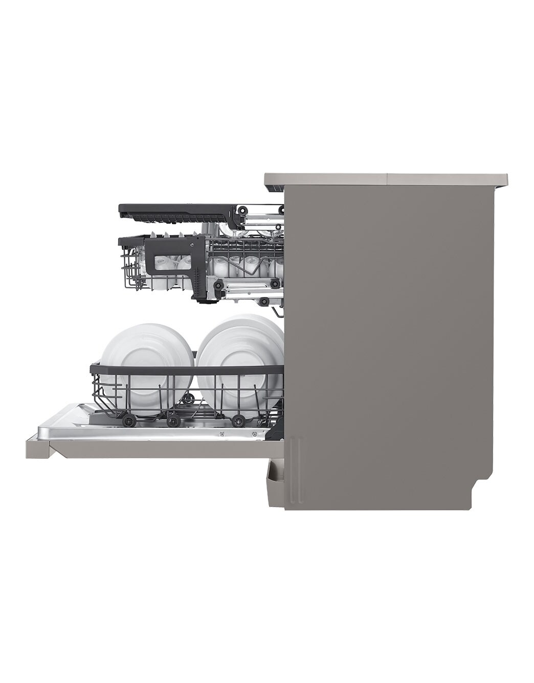 14 Place Setting Freestanding Dishwasher Silver | LG UK