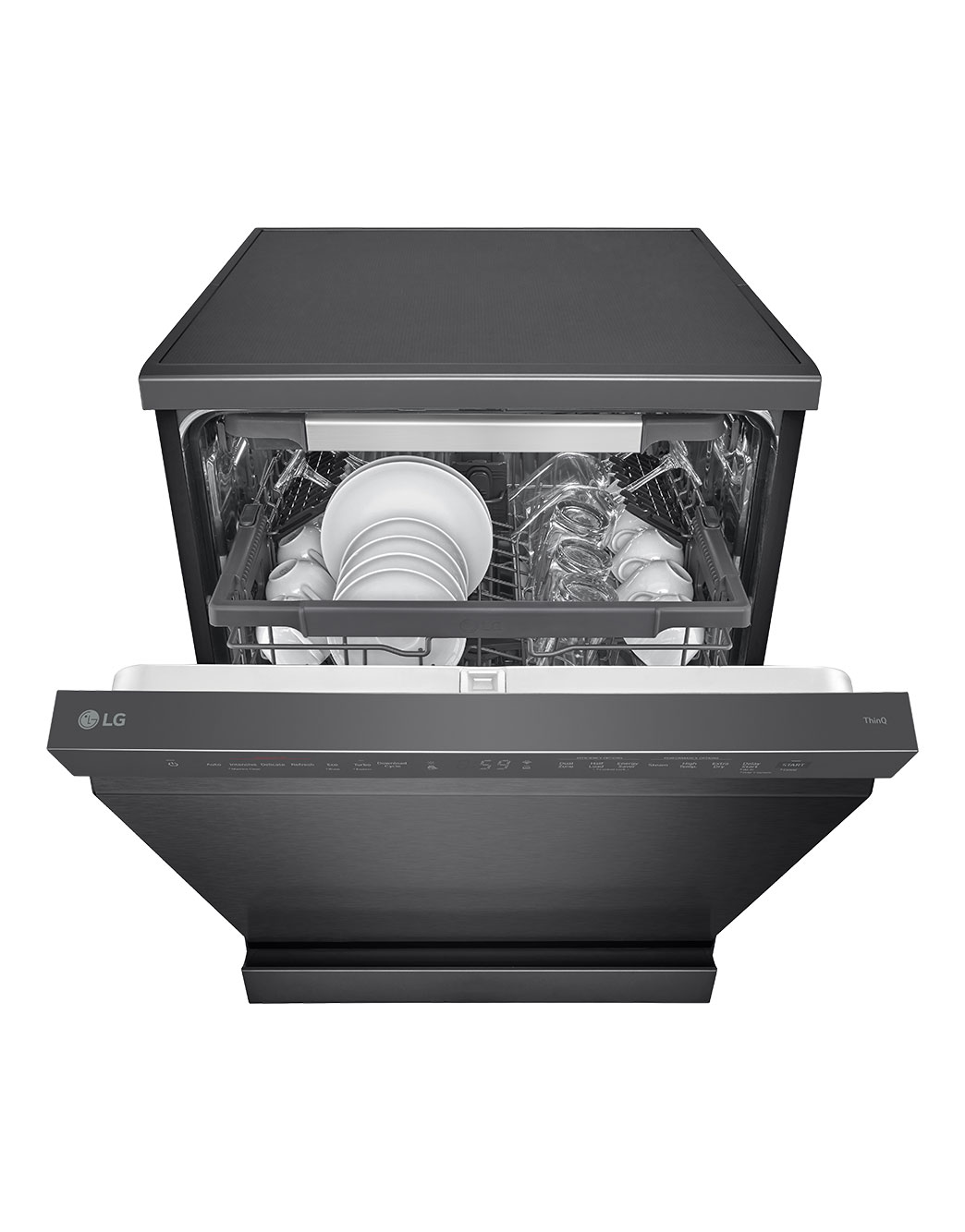 14 Place Setting Full Size Dishwasher Matte Black | LG UK