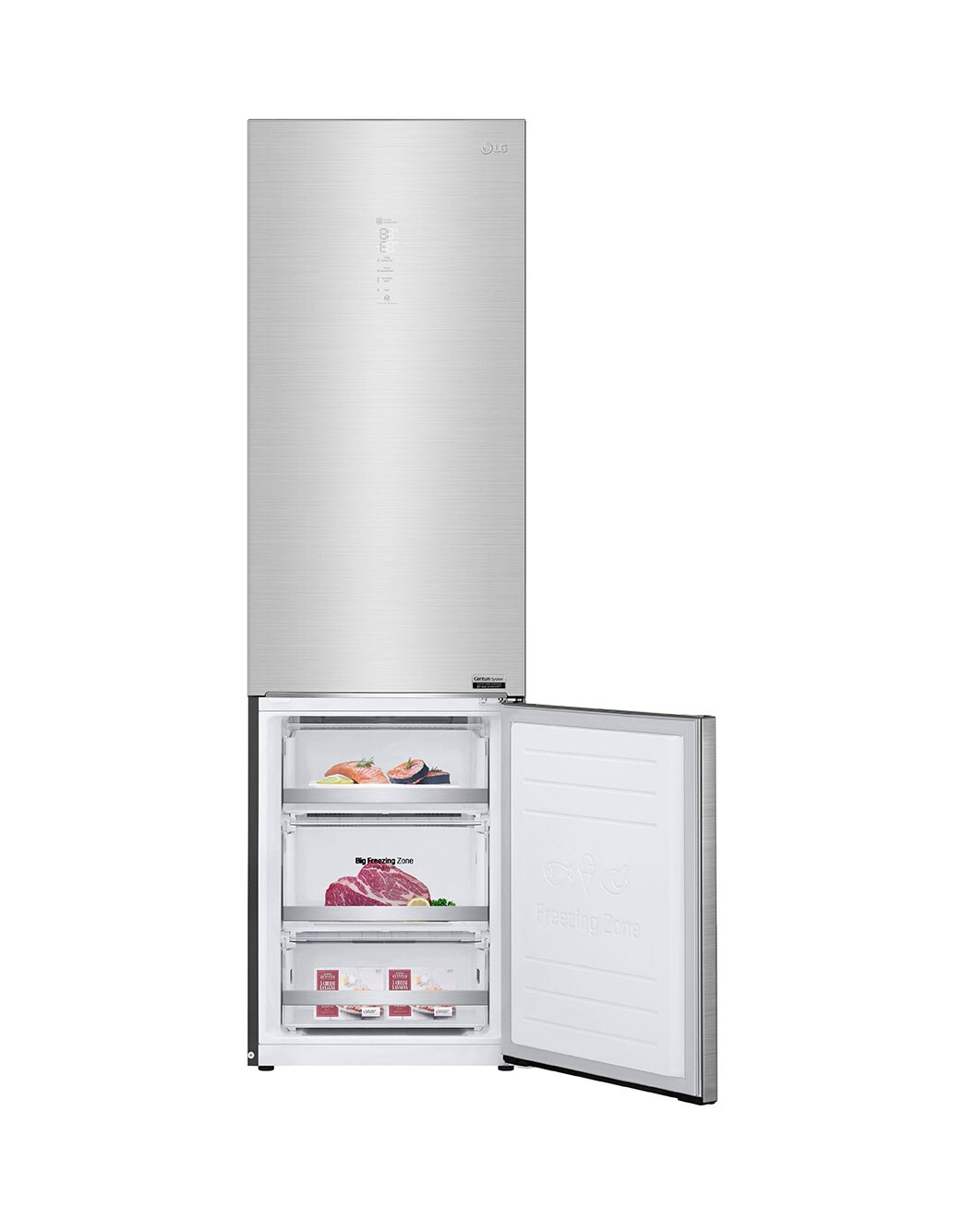 384L Tall Fridge Freezer Stainless Steel | LG UK