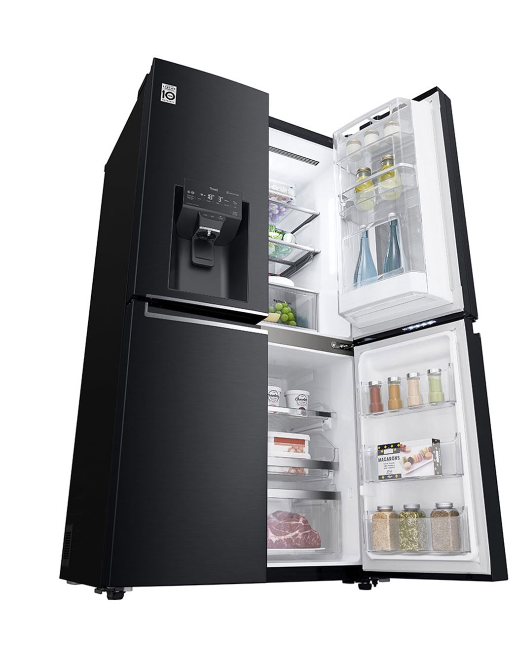 638L American Style Fridge Freezer Matte Black | LG UK