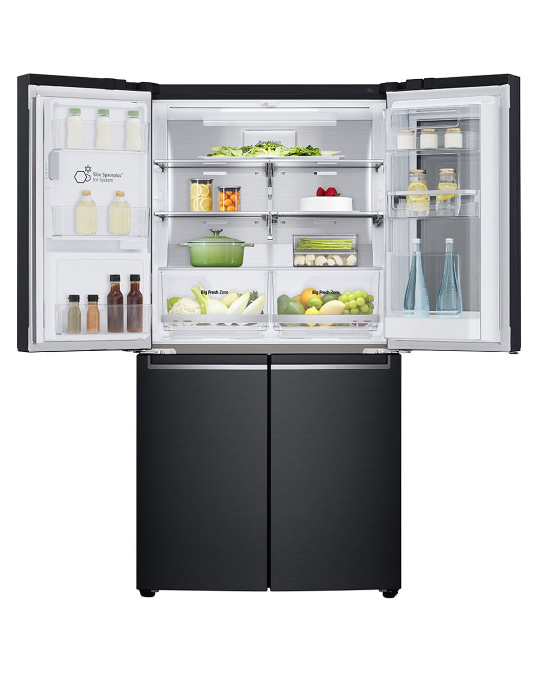 638L American Style Fridge Freezer Matte Black | LG UK